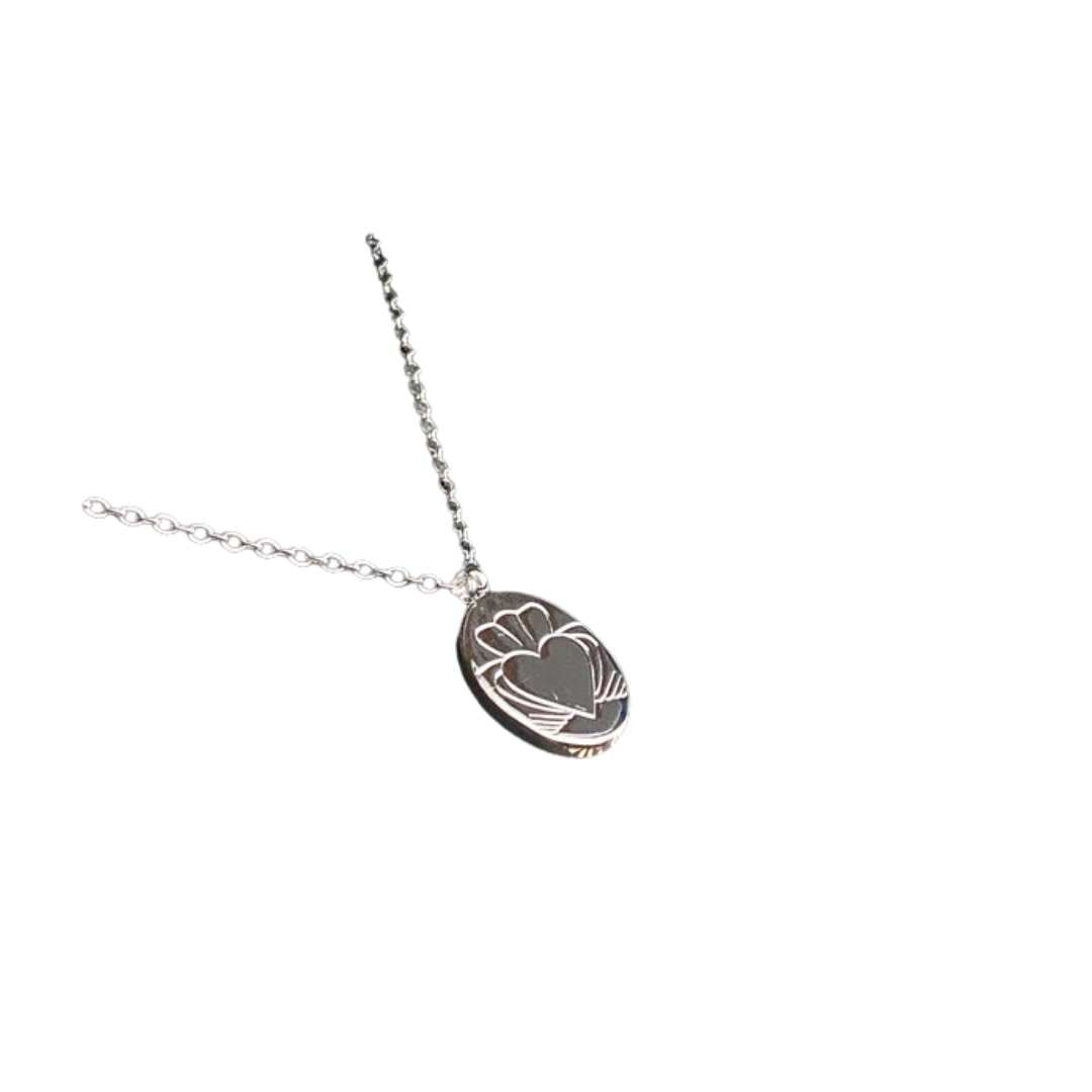 Heart Strong Coin Chain - Silver
